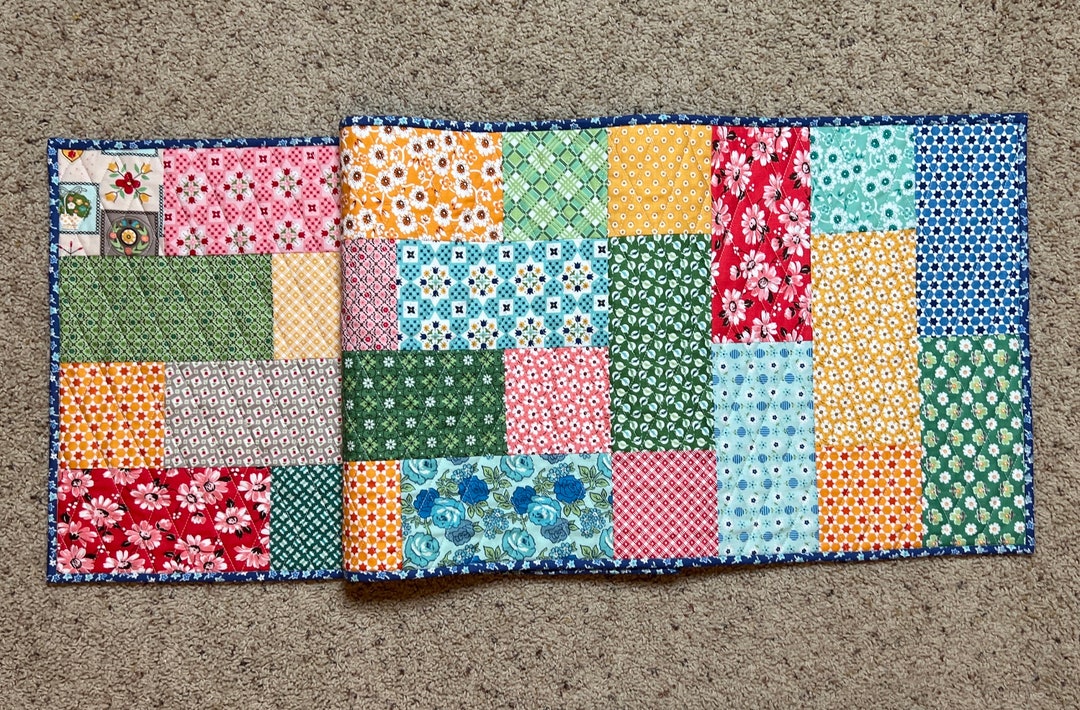 Flea Market Fabric Quilted Table Runner - Etsy