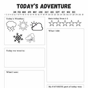 Adventure Journal Pages for Kids, PRINTABLE, Digital Download, Travel ...
