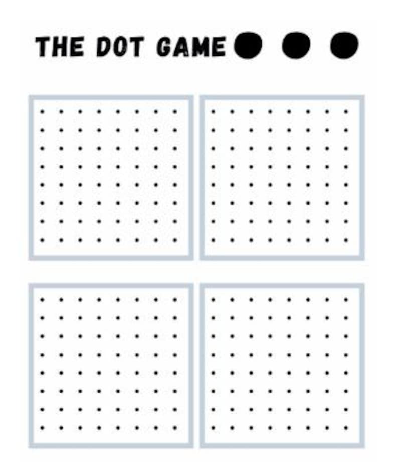 The Dot Game Printable PDF Digital File, Road Trip Game, Car Ride Vacation Activity, Kids Road ...