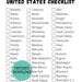 United States Printable Checklist | US Bucketlist | Keep Track of ...