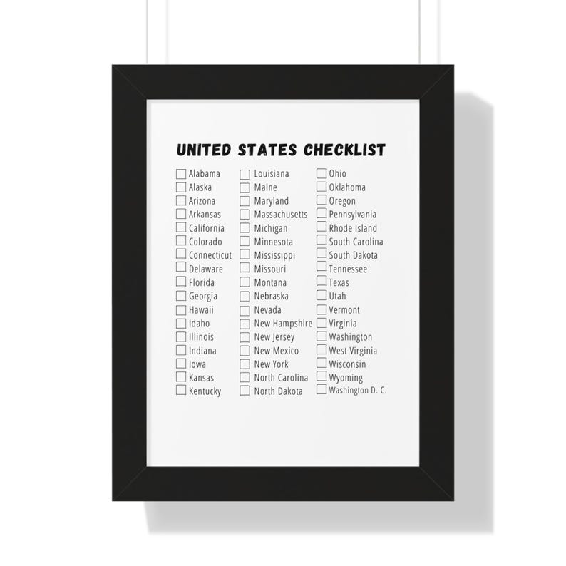 United States Printable Checklist | US Bucketlist | Keep Track of ...