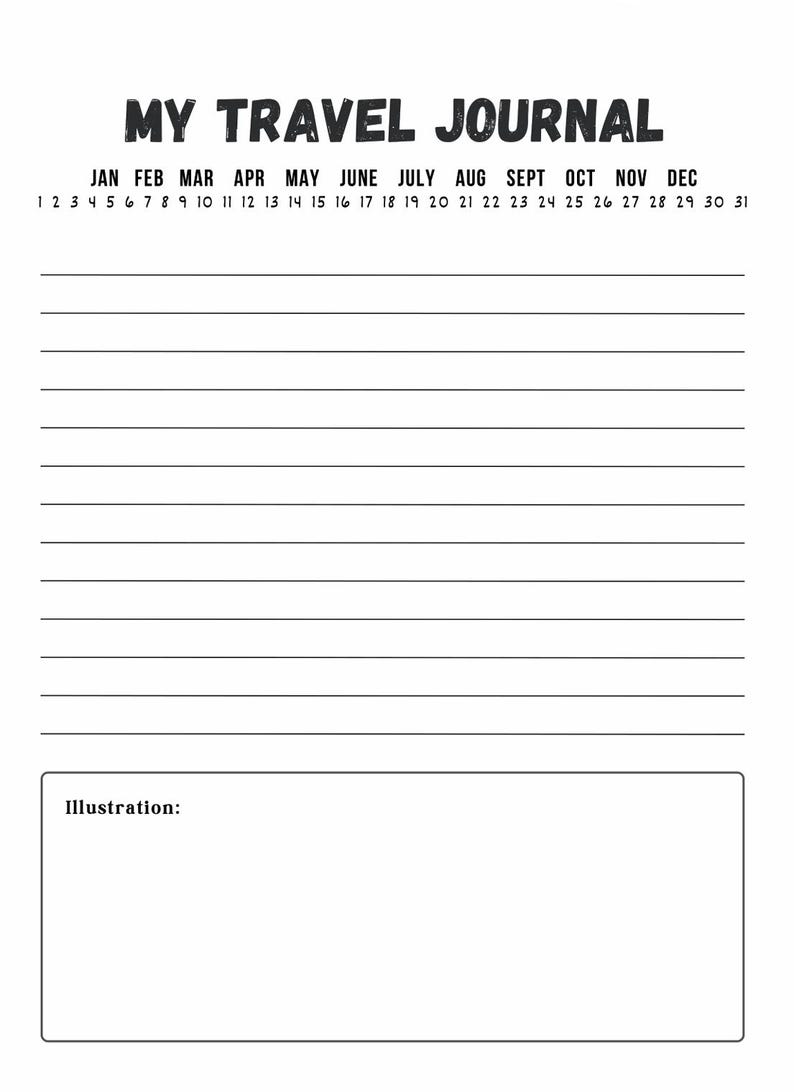 Adventure Journal Pages for Kids, PRINTABLE, Digital Download, Travel ...