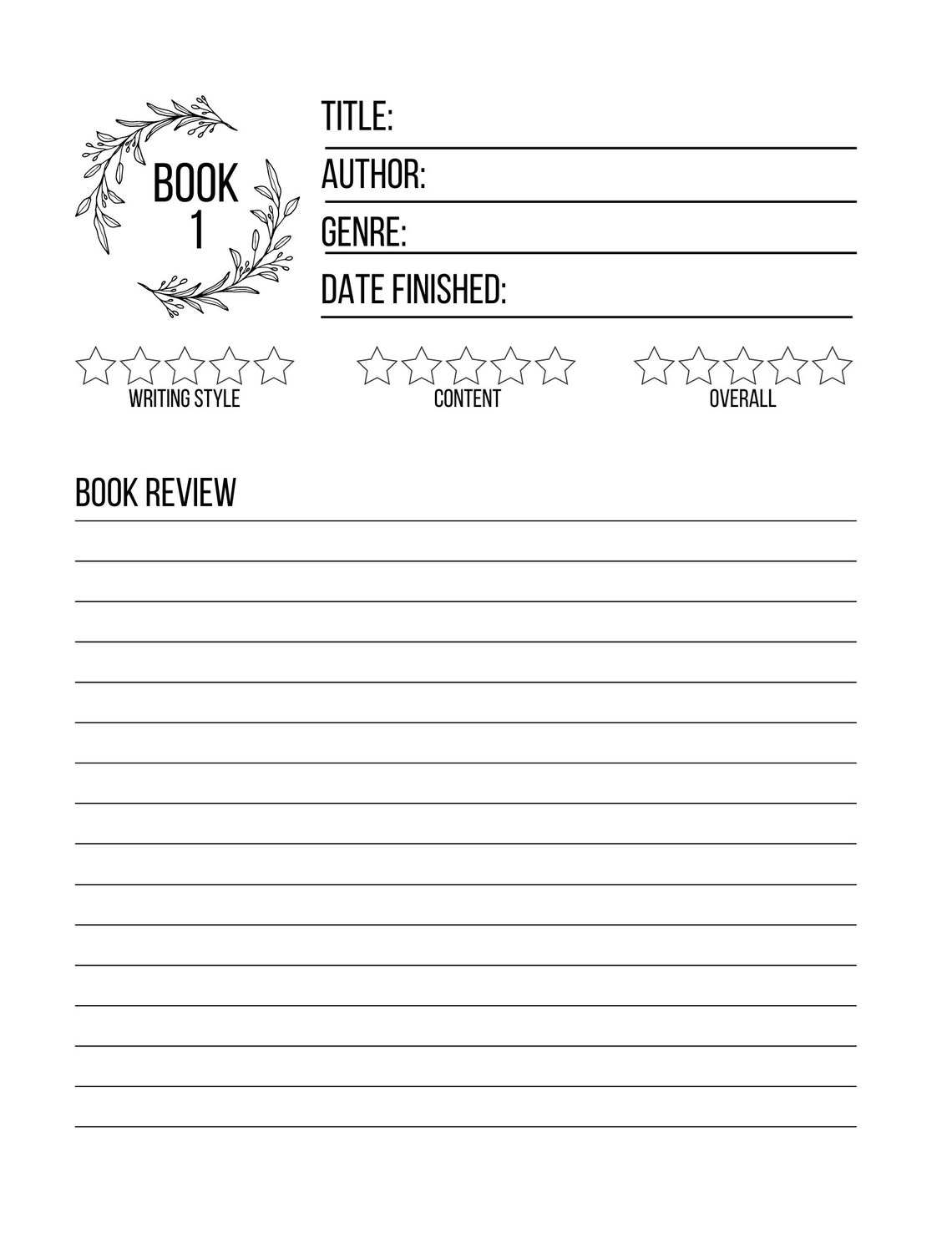 Reading Journal, Reading Review and Book Log for 150 Books, Booktok ...