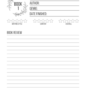 Reading Journal, Reading Review and Book Log for 150 Books, Booktok ...