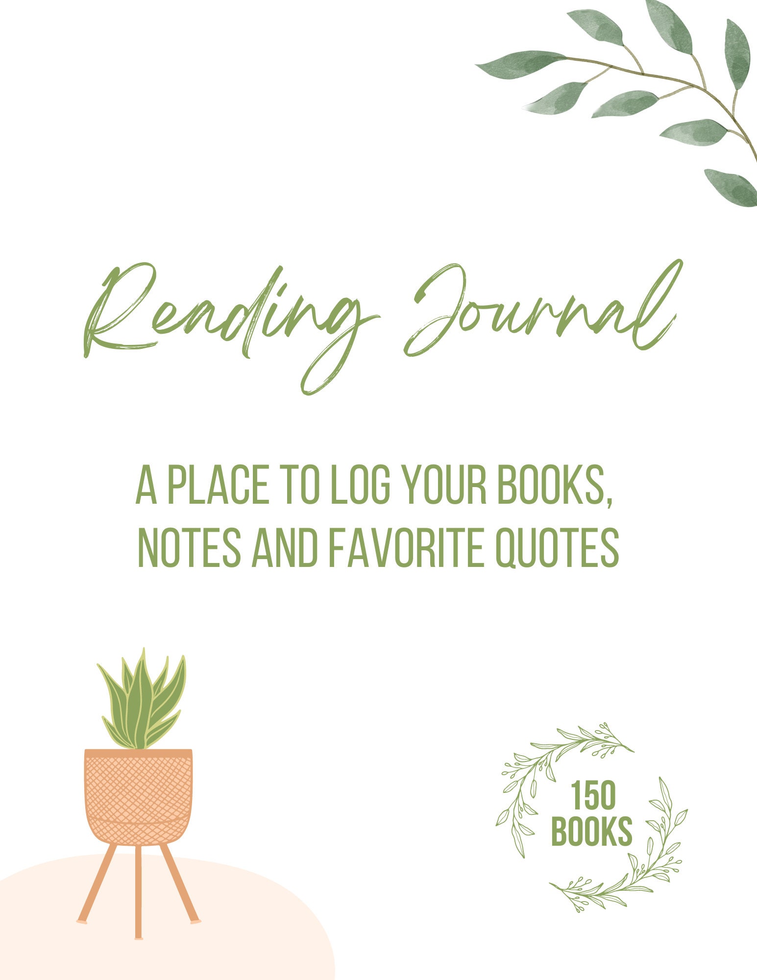 Reading Journal, Reading Review and Book Log for 150 Books, Booktok ...