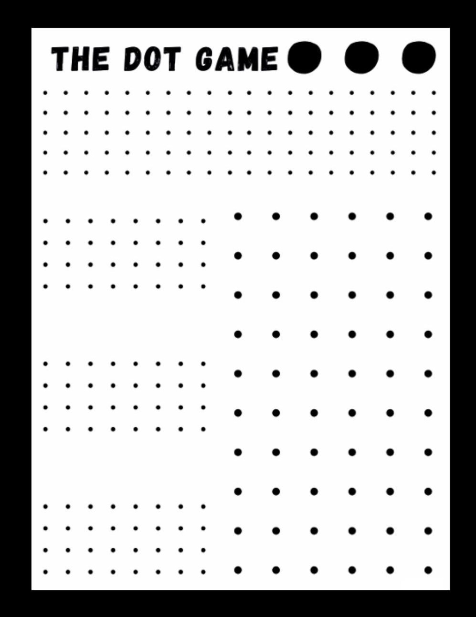 The Dot Game Printable PDF Digital File, Road Trip Game, Car Ride ...