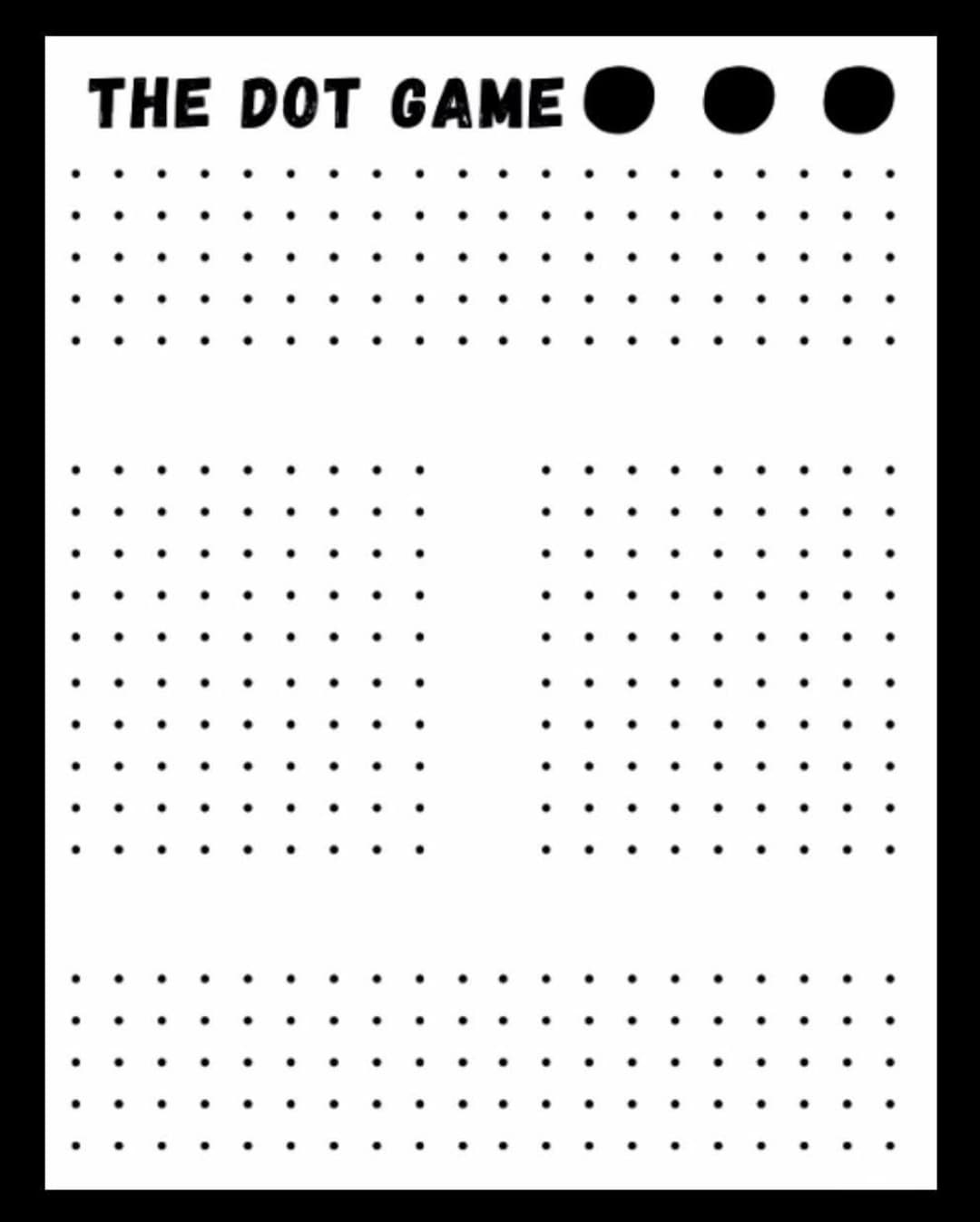 The Dot Game Printable PDF Digital File, Road Trip Game, Car Ride ...