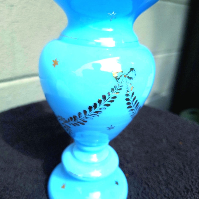 Bohemian Glass Antique Vase - Etsy