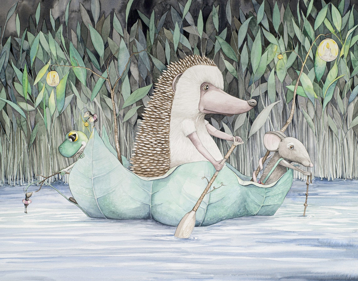 Keeping Us Afloat, Giclee Print of the Original Watercolor Illustration ...