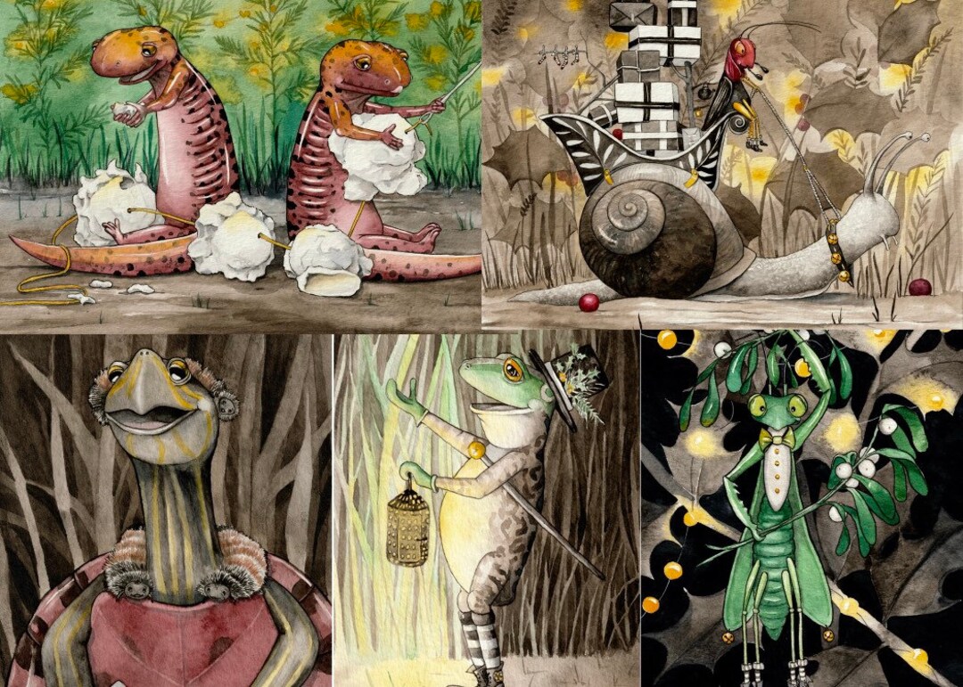 NC Native Christmas Card Set, 5 Different Cards Blank on the Inside ...