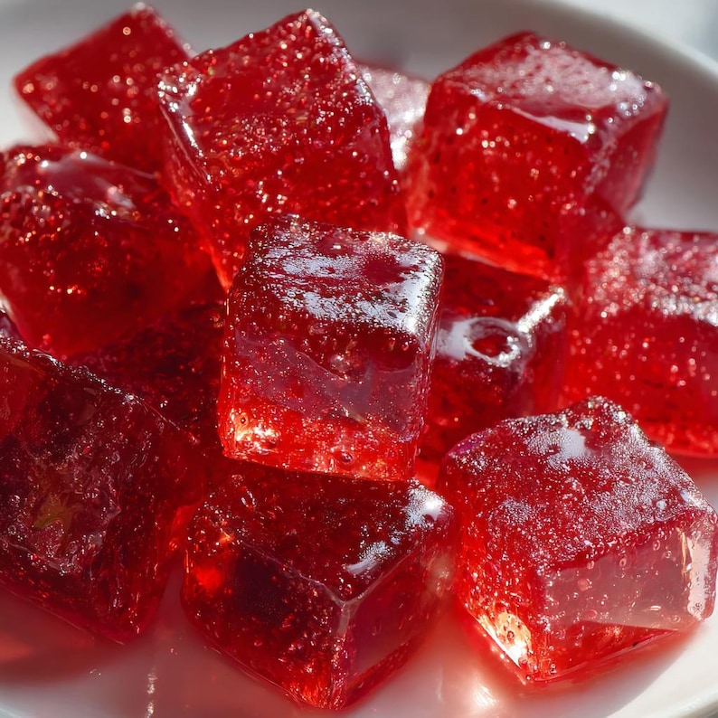 Homemade Raspberry Jelly Cubes Recipe | Easy Printable PDF | Instant ...