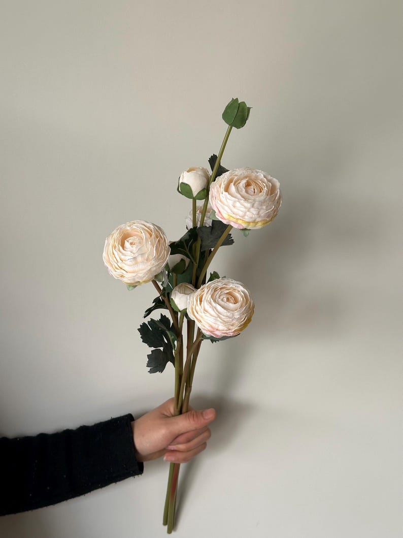 Faux Ranunculus Stem, Artificial Ranunculus Bunch,diy Floral Supply ...