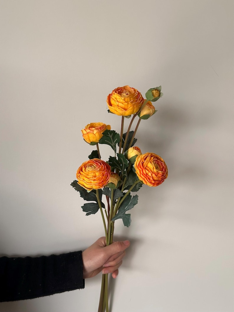 Faux Ranunculus Stem, Artificial Ranunculus Bunch,diy Floral Supply ...
