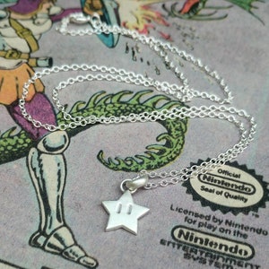 Sterling Silver Super Mario Inspired Star Pendant Necklace - Geek ...