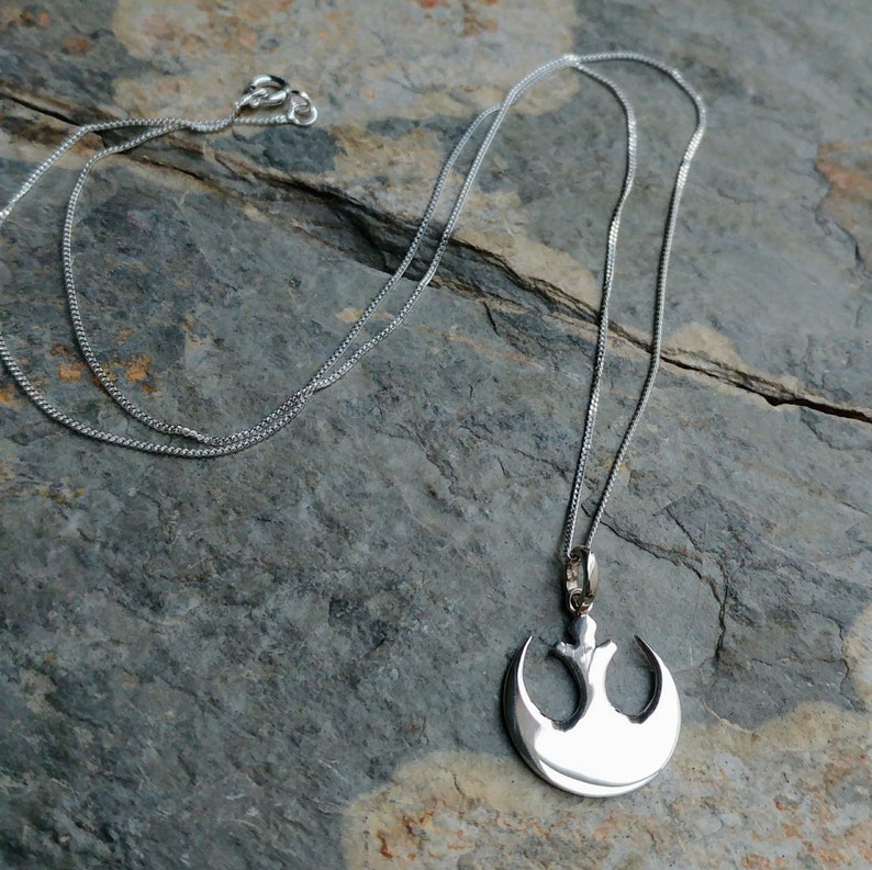 Sterling Silver Star Wars Rebel Alliance Pendant Necklace - Etsy