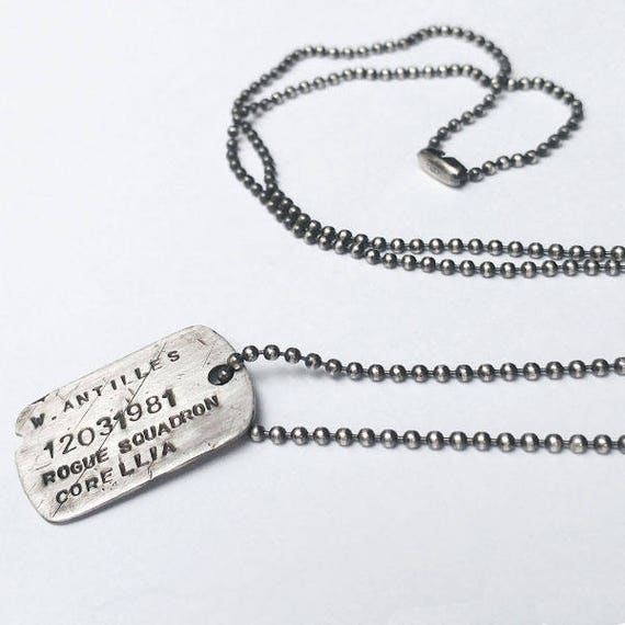 Sterling Silver Personalised Rebel Alliance Star Wars Dog Tag | Etsy