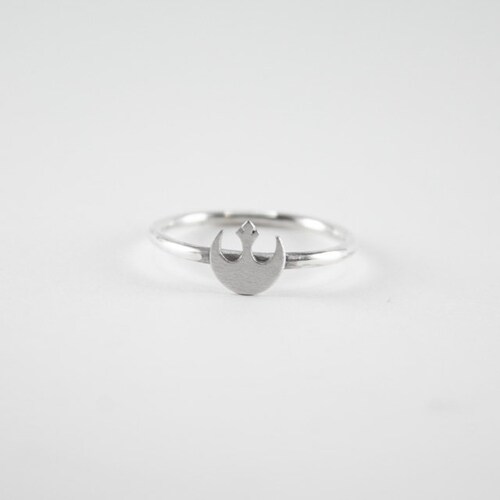 Sterling Silver Rebel Alliance Star Wars Stacking Ring Geek - Etsy