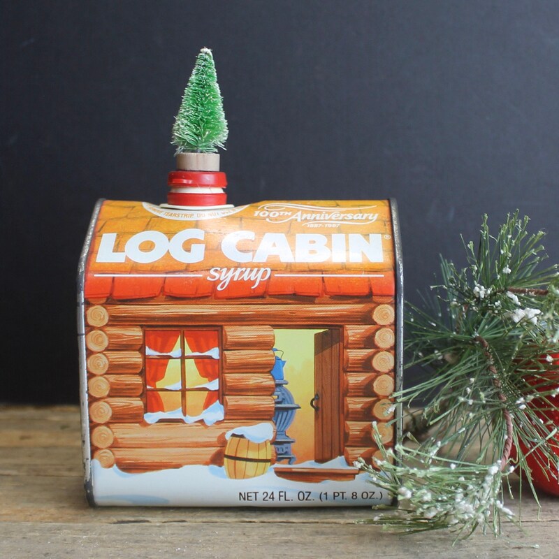 Log Cabin Maple Syrup Tin - Etsy