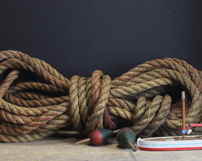 Vintage Hemp Three-strand Twisted Rope 40 Feet 1/2" - Etsy