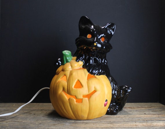 Vintage lighted ceramic pumpkin with sounds Home & Living Night Lights ...