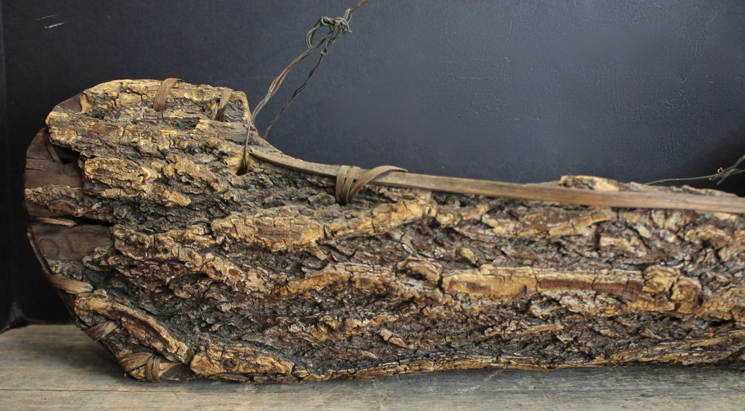 Antique Canoe Tree Bark Model Unique Authentic - Etsy