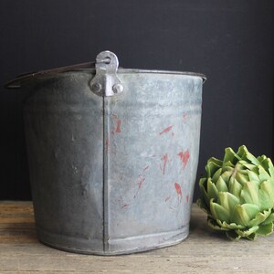 Rustic Scruffy Galvanized Farm Bucket Old Pail - Etsy