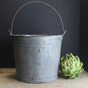 Rustic Scruffy Galvanized Farm Bucket Old Pail - Etsy