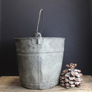 Vintage Rustic Galvanized Bucket With Handle Old Farm Pail No. 12 - Etsy