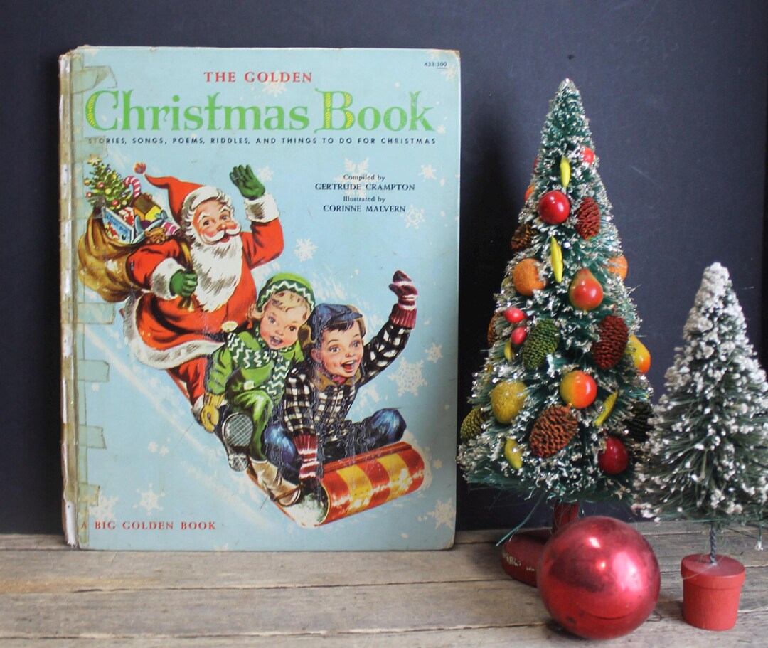Vintage 1955 the Golden Christmas Book Stories Poems Riddles and Things ...
