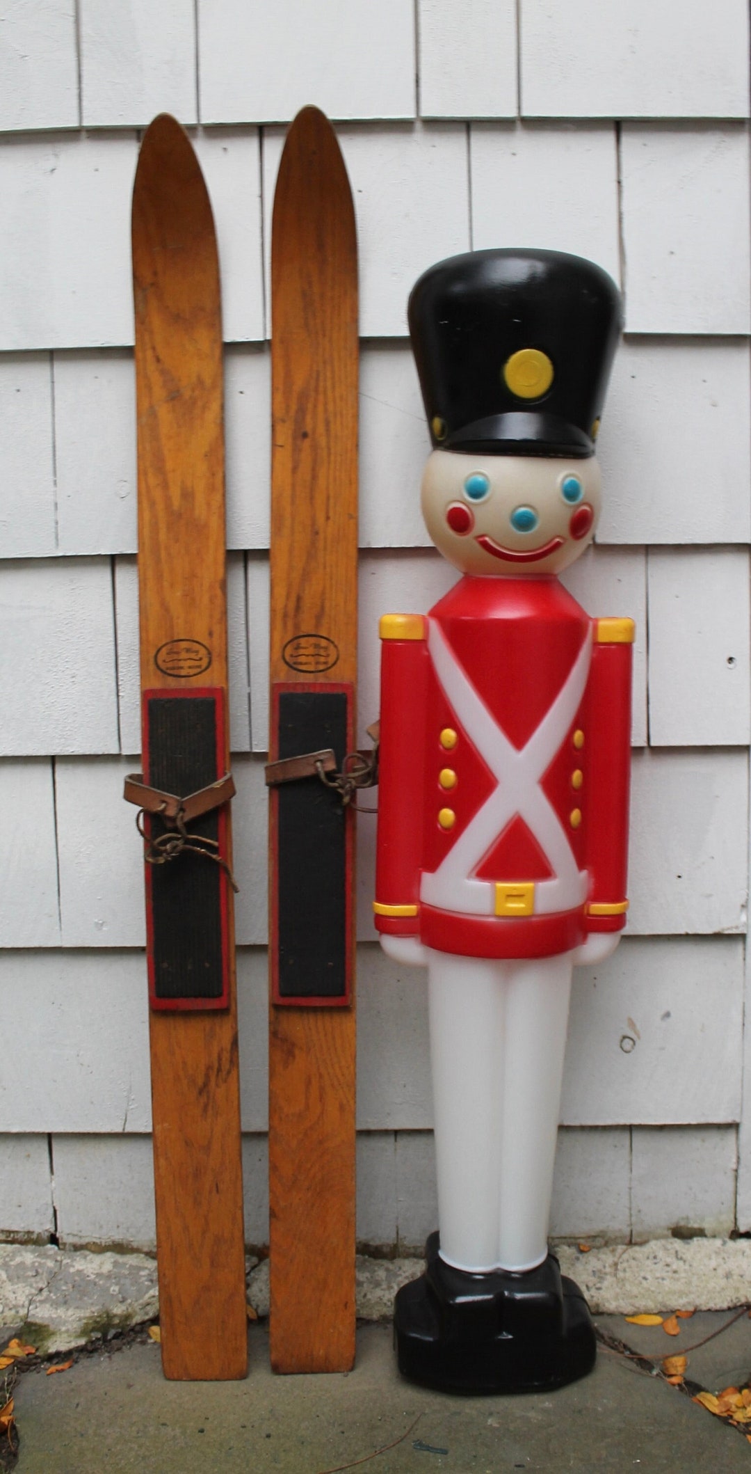 Vintage Children's Sno Wing Wood Skis Auburn Maine Cabin - Etsy