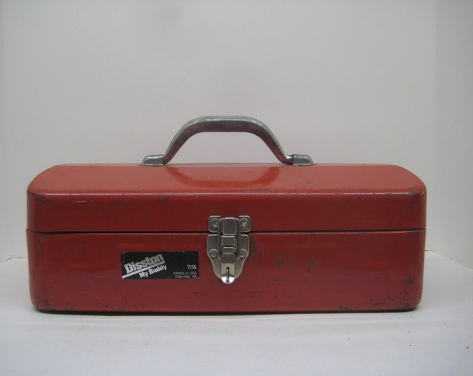 Vintage Red Disston My Buddy Tool Box Metal // With Vintage Tools - Etsy