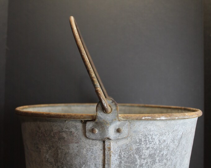 Vintage Heavy Duty Galvanized Bucket Barn Bucket Large - Etsy