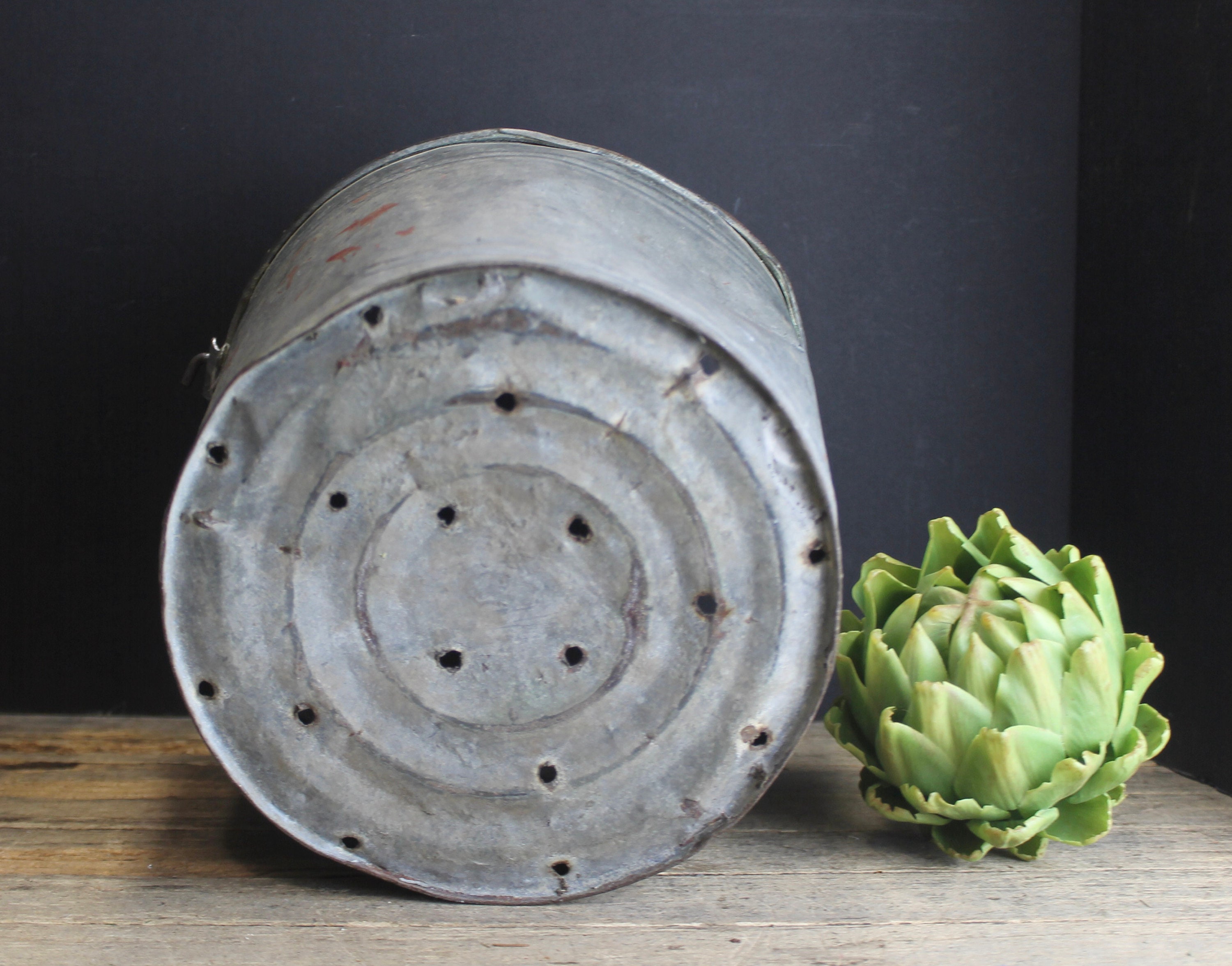 Rustic Scruffy Galvanized Farm Bucket Old Pail - Etsy