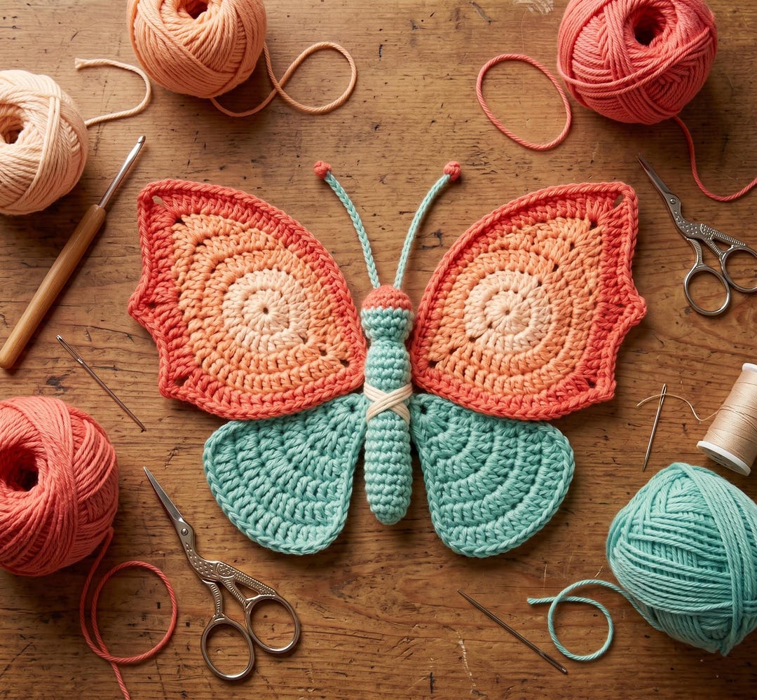 Easy Crochet Butterfly Pattern – Step-by-step Guide for Beginners & DIY ...
