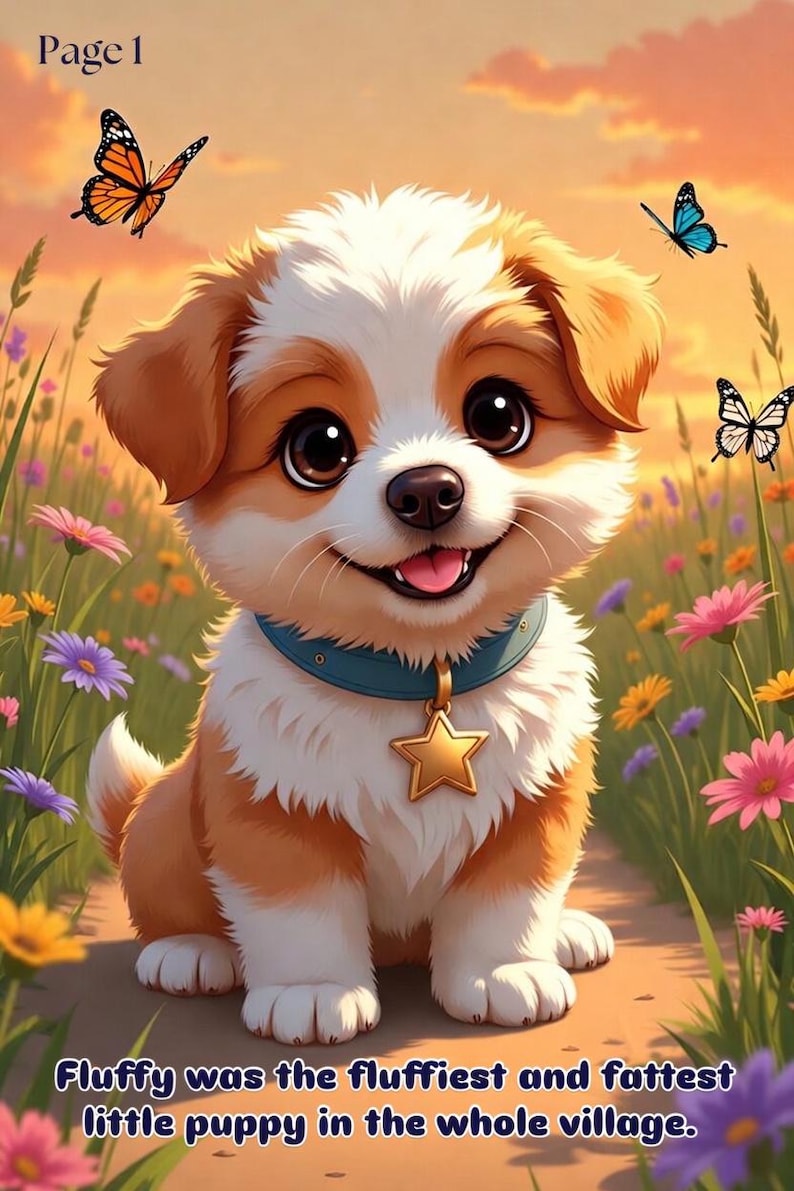 Fluffy Big Adventure Printable Storybook, Animal Bedtime Tale (PDF ...