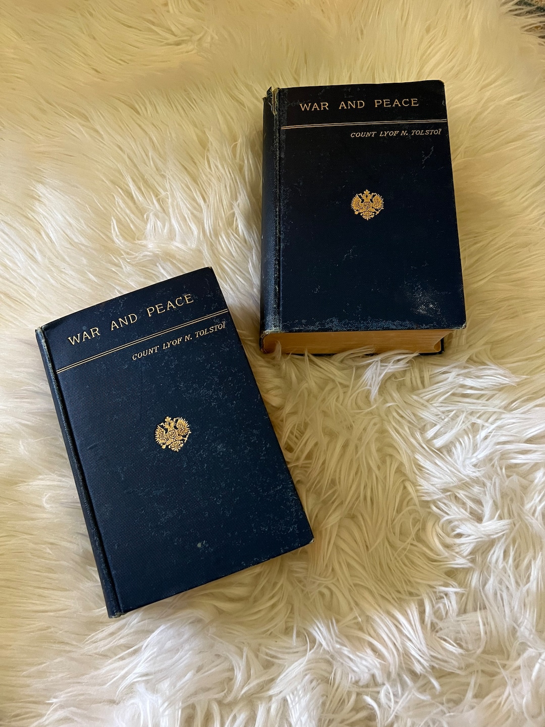 Vintage 1889 Set of Two War and Peace Hardcover Books / Four Volumes in ...
