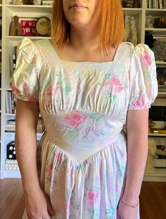 Vintage White Puff Dress - Gem