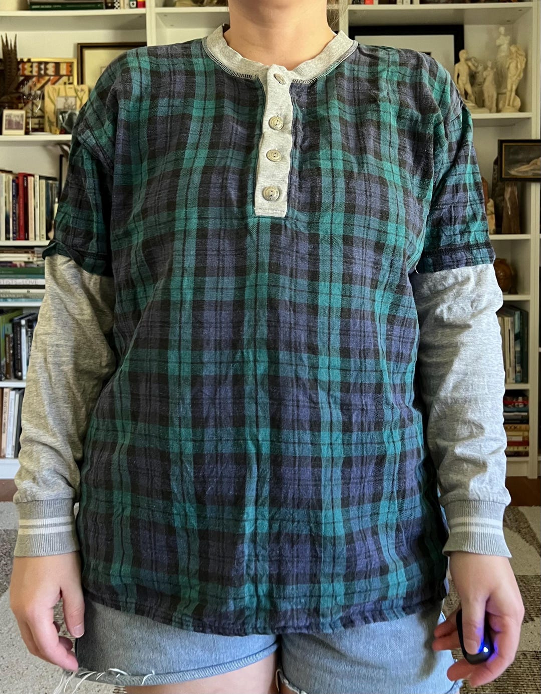 Vintage 1990s Joe Boxer Green Plaid Long Sleeve Shirt - Etsy