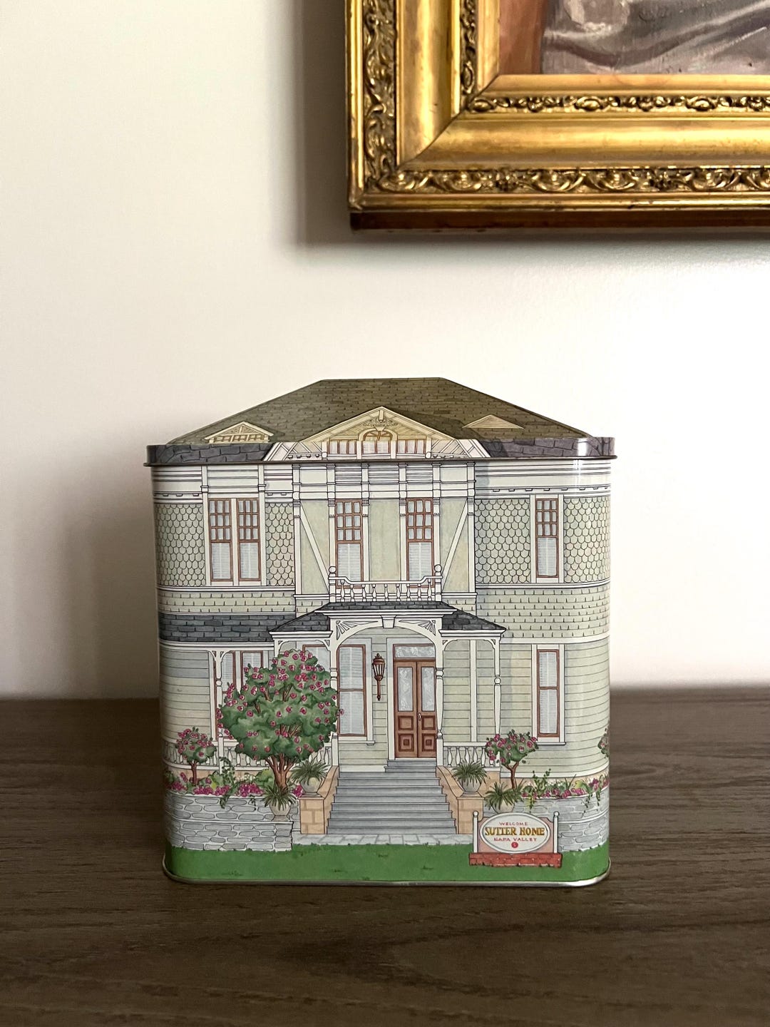 Vintage Metal Sutter Home Winery Victorian House Empty Tin Napa Valley ...