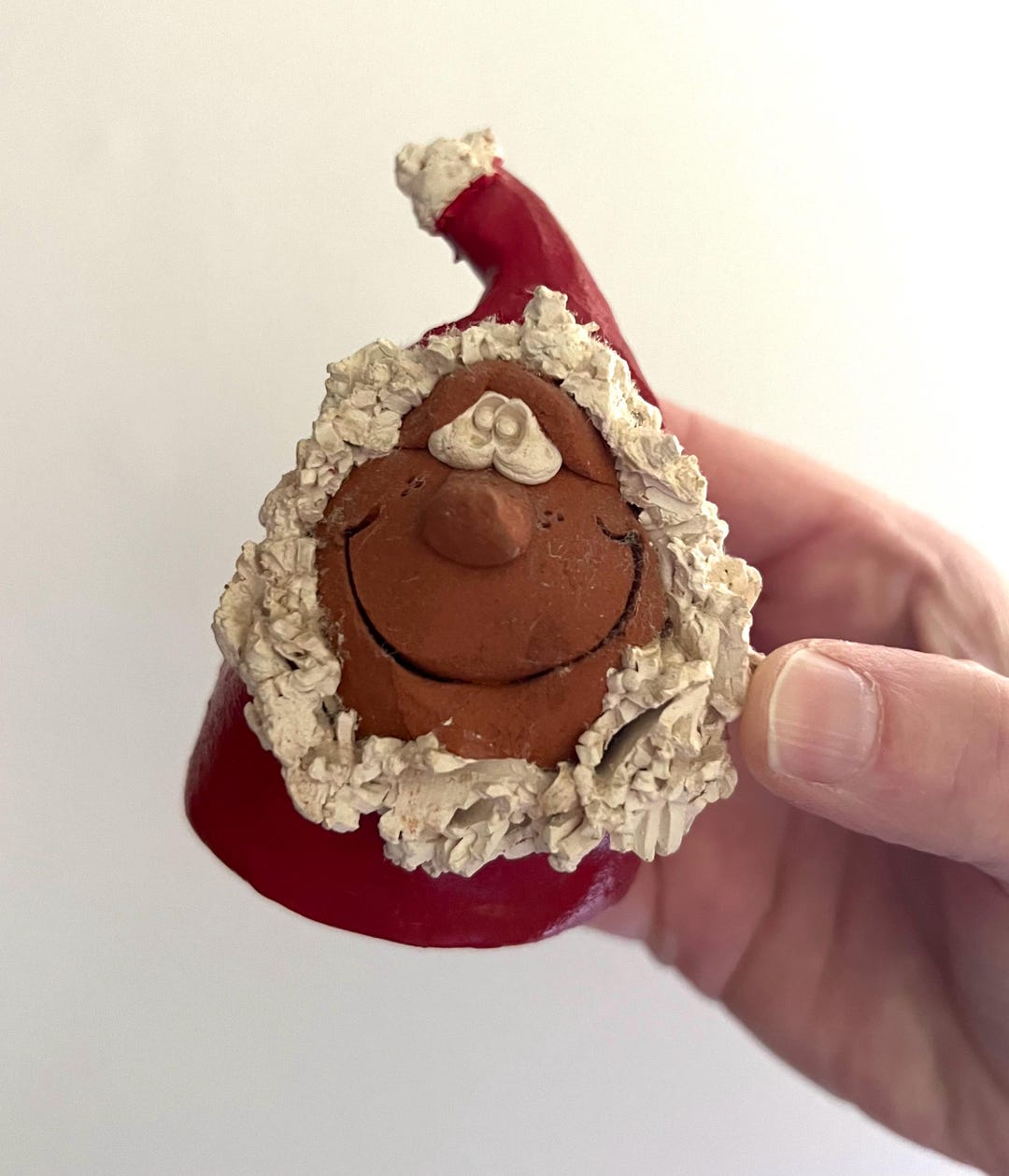 Vintage Bill Hicks Signed Clay Art Pottery Figurine Santa Claus ...