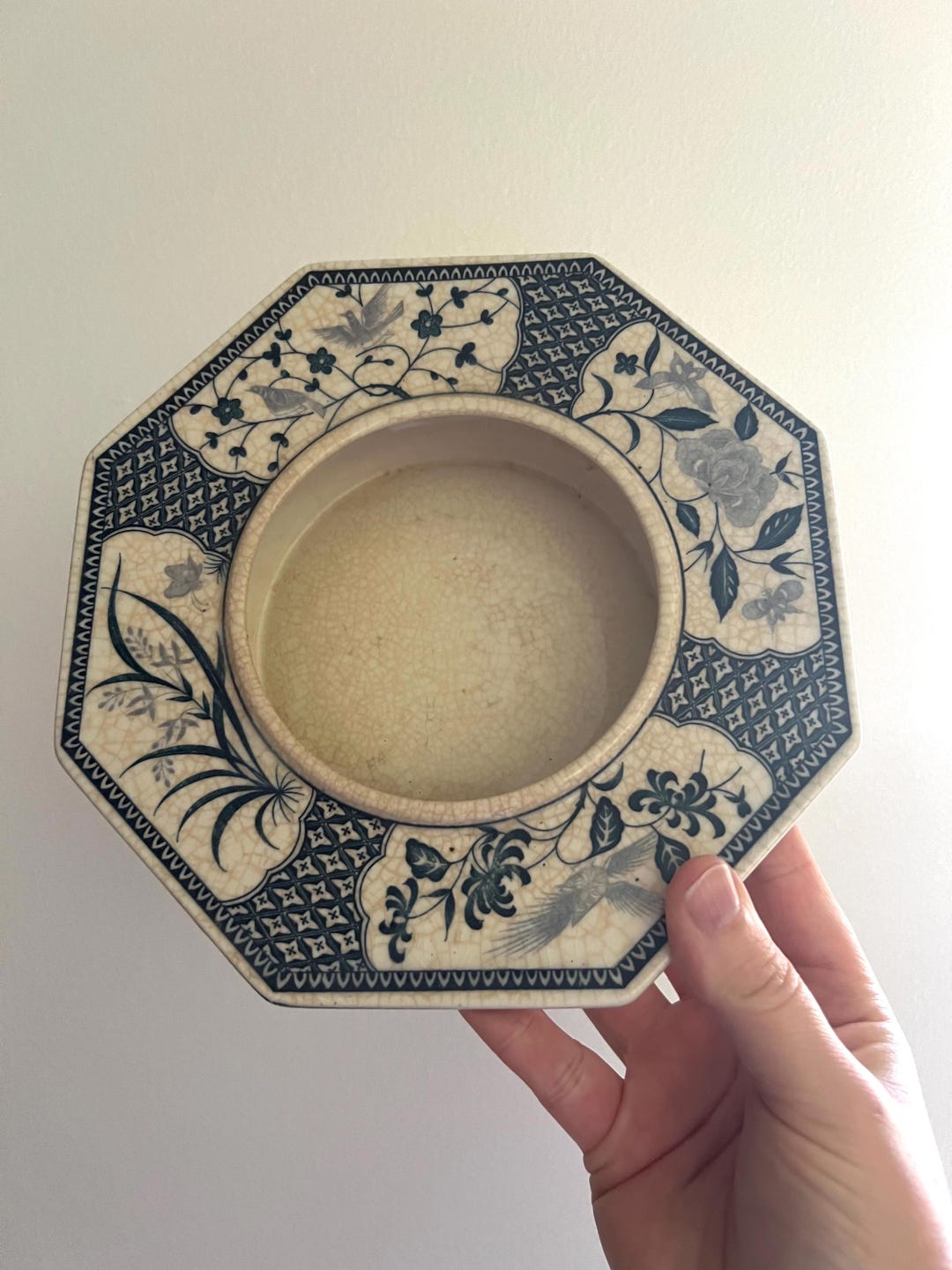 Vintage Bonsai Planter Dish Chinoiserie / Blue and White Planter - Etsy