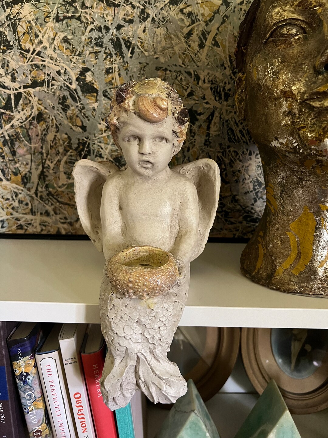Vintage 1999 R. Shipman Angel Mermaid Shelf Sitter - Etsy