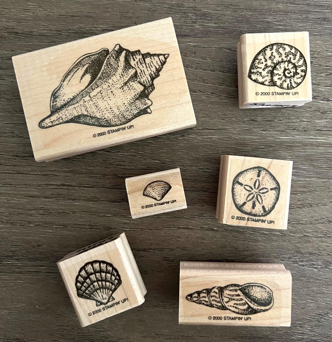 Vintage 2000 Stipple Shells Rubber Stamps / Sold Separately - Etsy