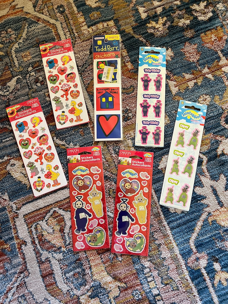 Vintage 1990s Stickers / Teletubbies / Sesame Street / Separately - Etsy