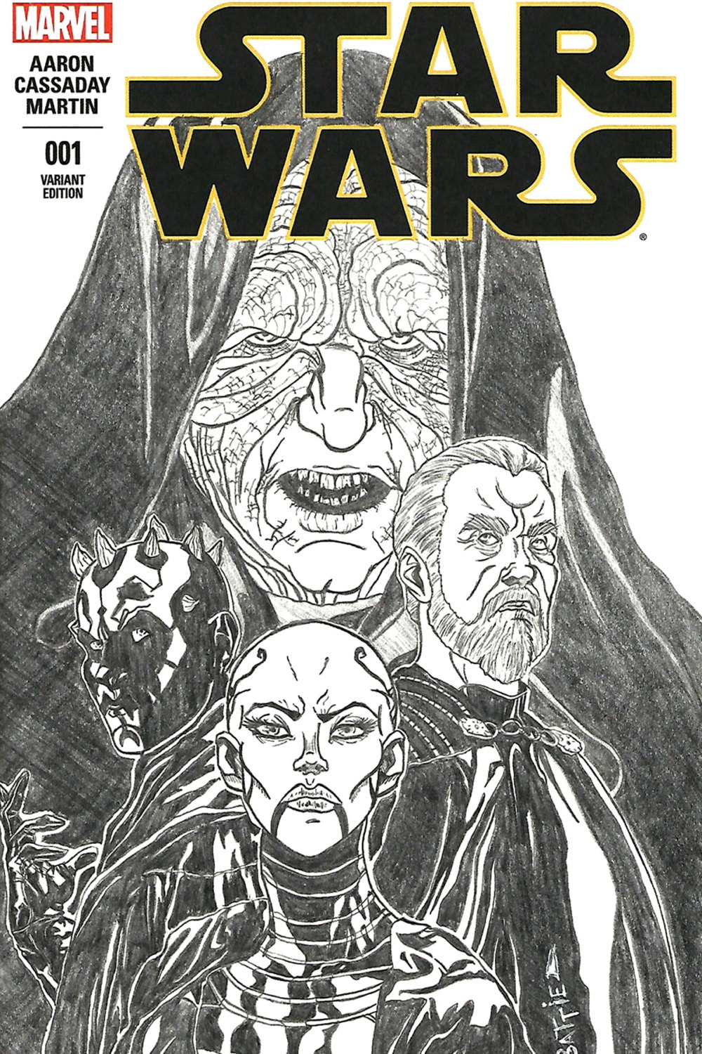 Star Wars Sketch Cover Featuring The Sith Lords by Batz