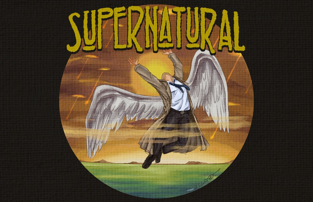 Supernatural Castiel Fallen Angel Zepplin Cover Poster - Etsy
