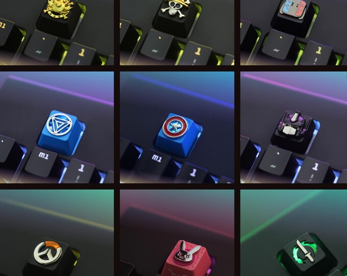Custom Metal Artisan Keycaps | Gaming Inspired Keyboard Keycap | MX ...
