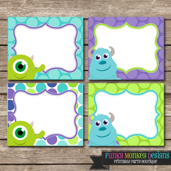 Items similar to Diy INSTANT DOWNLOAD Monster Inc Inspired Birthday ...