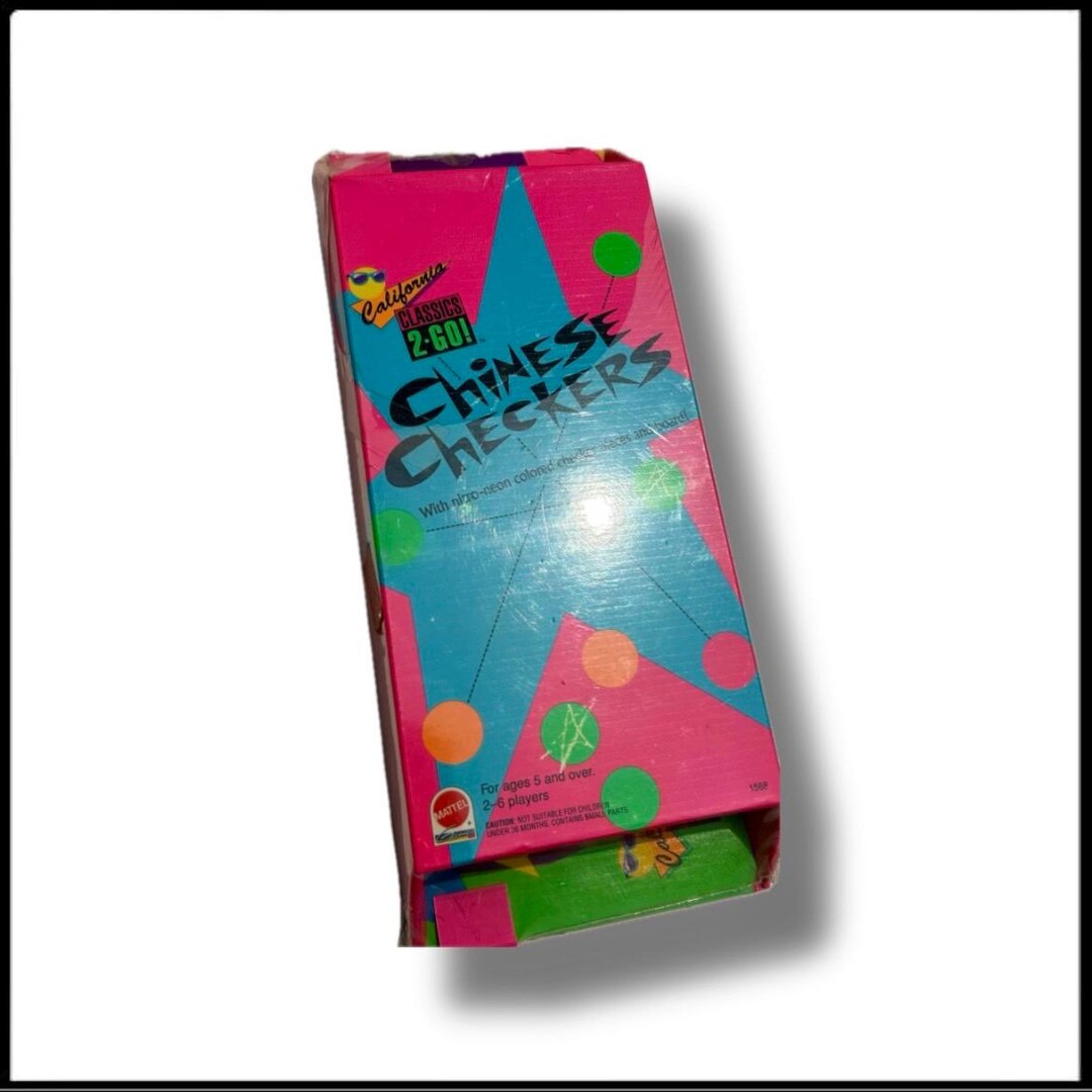 VTG 1992 Neon Chinese Checkers / 90s / Mattel / California Classics 2 ...