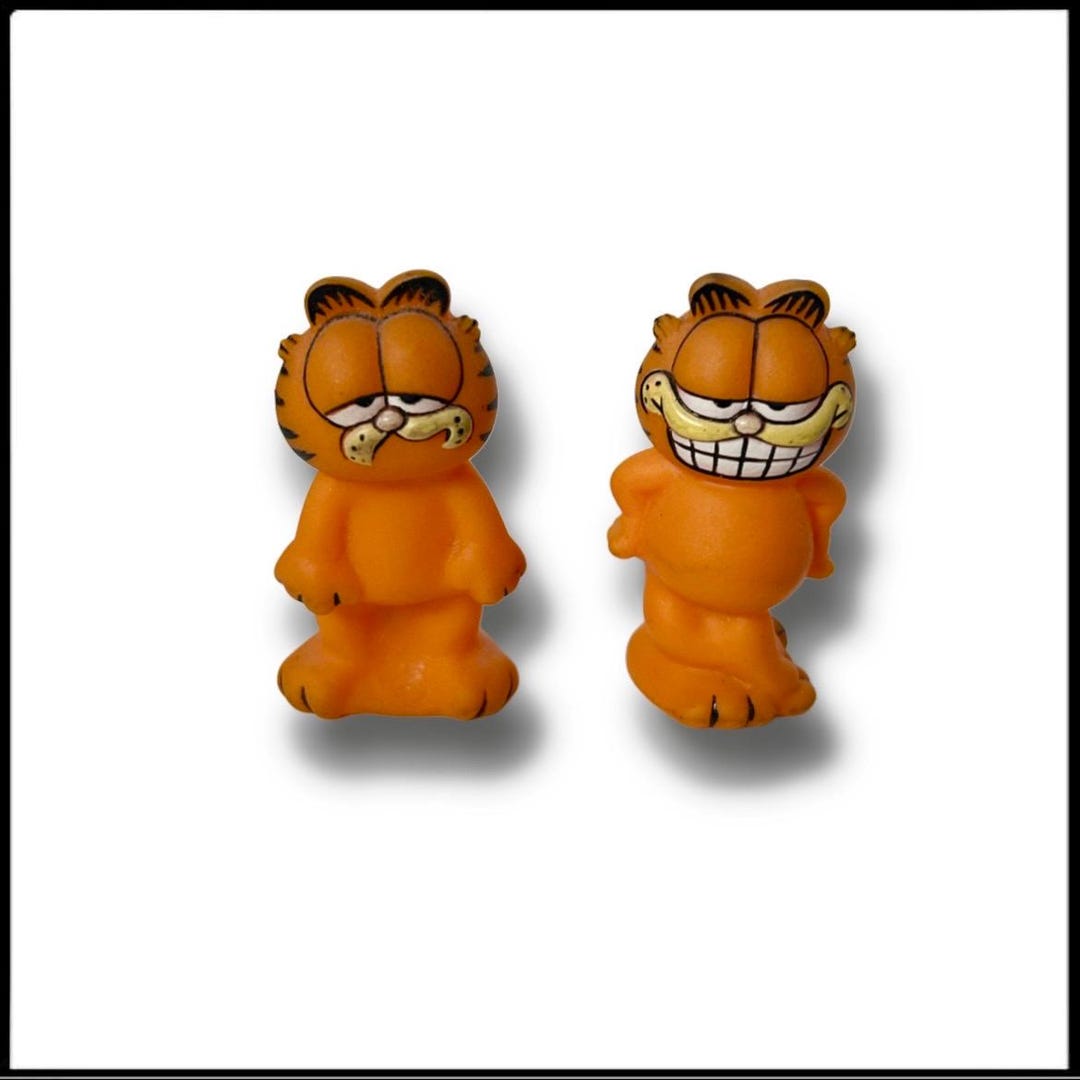 Set of 2 Vintage 1980s Garfield Pencil Toppers - Etsy